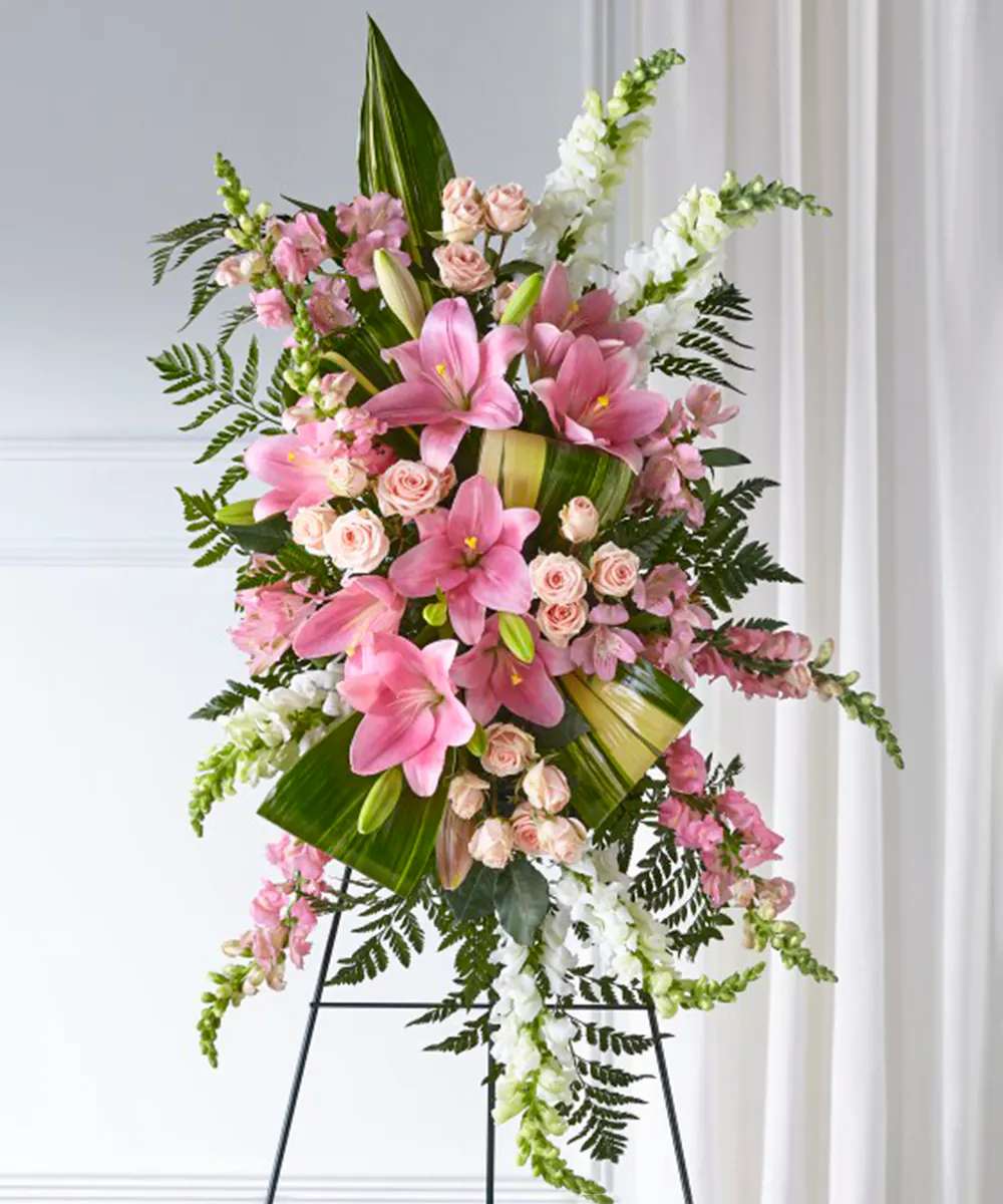 Elegant Embrace Pink Garden Spray